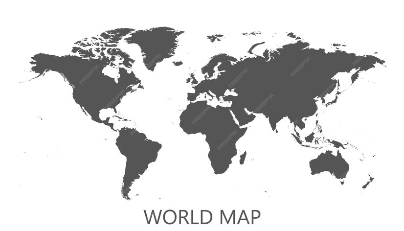 Pusta Szara Polityczna Mapa świata Na Białym Tle Mapa świata Wektor ... Pusta Szara Polityczna Mapa świata Na Białym Tle Mapa świata Wektor ...