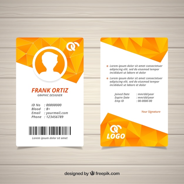 Szablon karty identyfikacyjnej | Premium Wektor Szablon karty identyfikacyjnej | Premium Wektor
