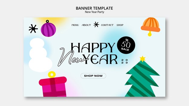 Modèle web du nouvel an 2023 | PSD Gratuite Modèle web du nouvel an 2023 | PSD Gratuite