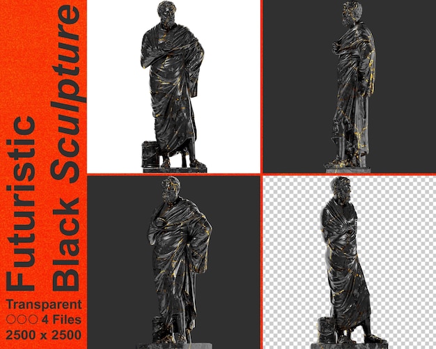 Busto de retrato renascentista de sófocles em mármore preto e ouro ... Busto de retrato renascentista de sófocles em mármore preto e ouro ...