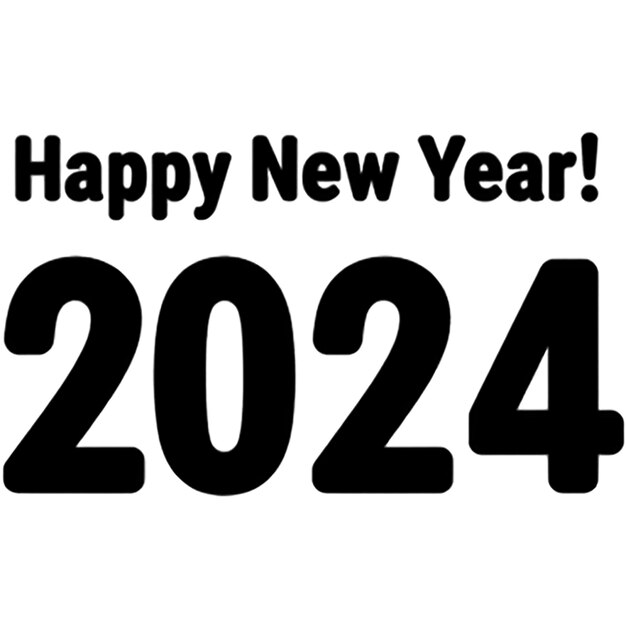 Un cartel blanco con un fondo blanco y negro con un feliz año nuevo en ... Un cartel blanco con un fondo blanco y negro con un feliz año nuevo en ...