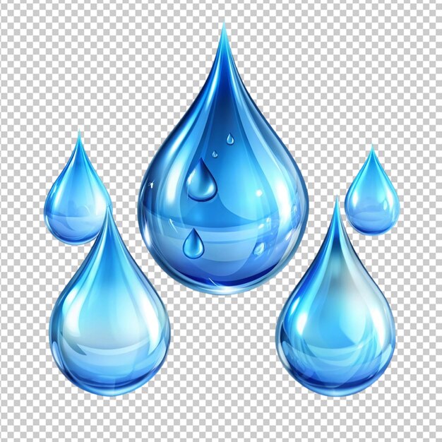 Conjunto de iconos de gotas de lluvia azules en estilo de dibujos ... Conjunto de iconos de gotas de lluvia azules en estilo de dibujos ...