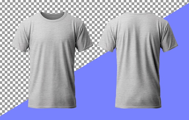 Design De Camiseta Cinza Simples Frente E Verso Psd Premium Gerado Com Ia