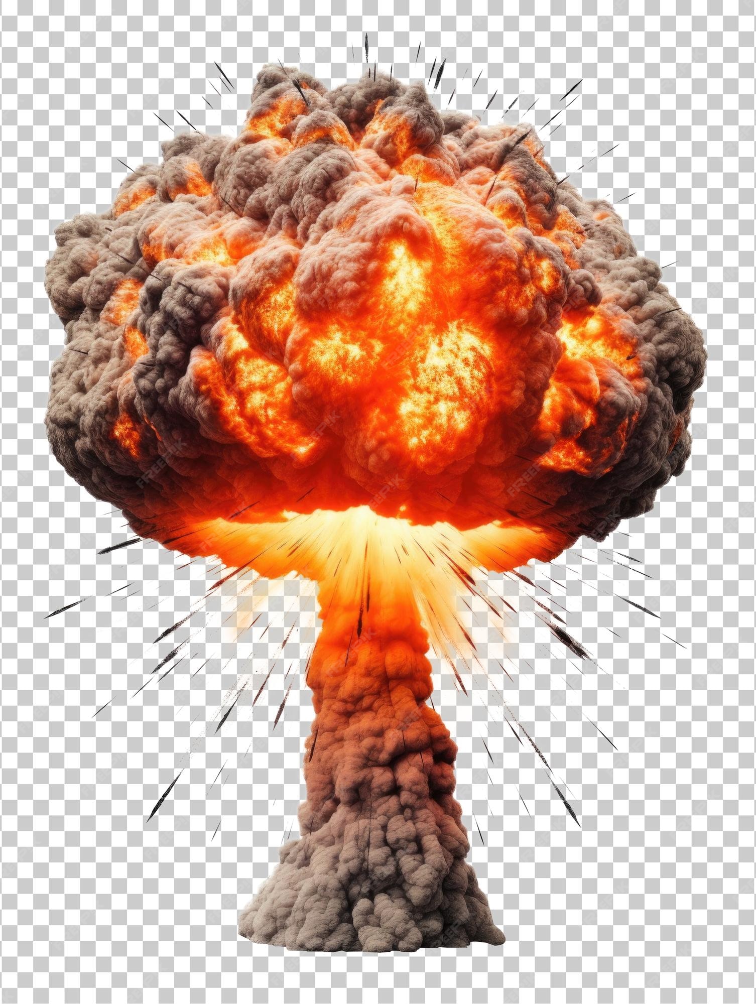 Explosion D'une Bombe Nucléaire Isolée Sur Fond Transparent | PSD Premium Explosion D'une Bombe Nucléaire Isolée Sur Fond Transparent | PSD Premium