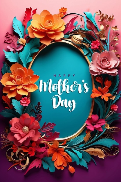 Feliz Celebración Del Día De La Madre Tarjeta De Felicitación Con Fondo