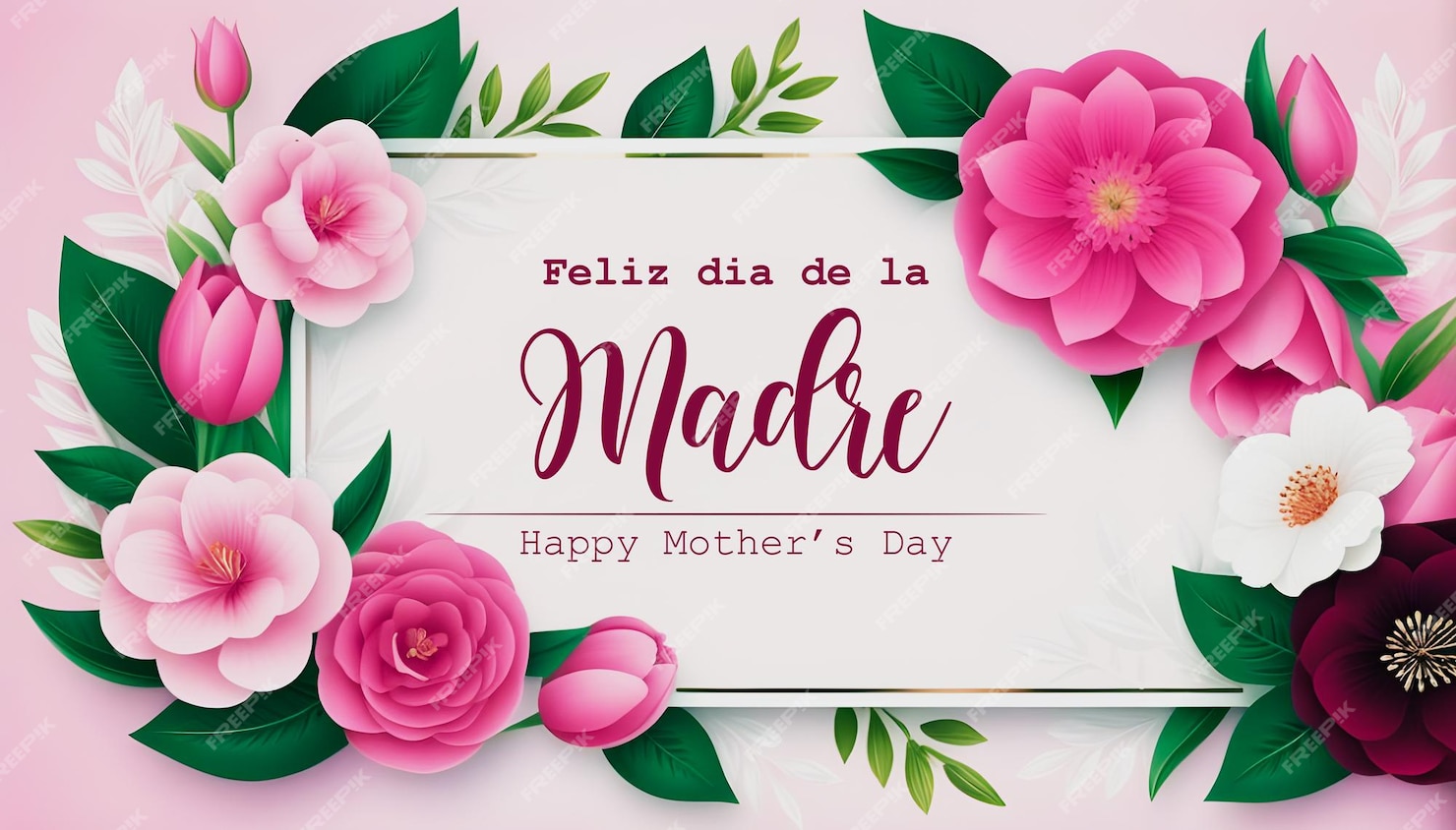 Feliz Día De Las Madres Tarjeta De Felicitaciones Con Un Hermoso Fondo
