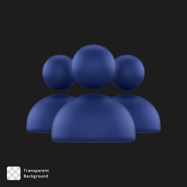 Icône 3d D'un Groupe Bleu D'avatars D'utilisateurs | PSD Premium Icône 3d D'un Groupe Bleu D'avatars D'utilisateurs | PSD Premium