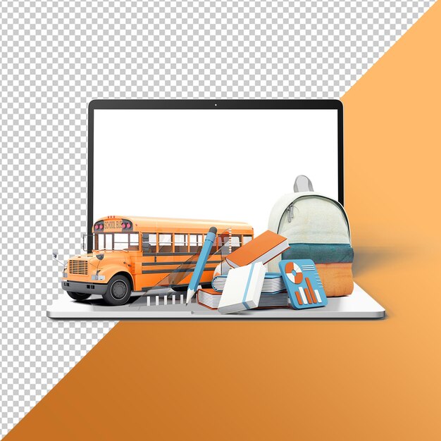 Ilustração De Elementos Escolares Psd Premium