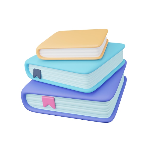 Livros ícone 3d Para Educação Psd Premium
