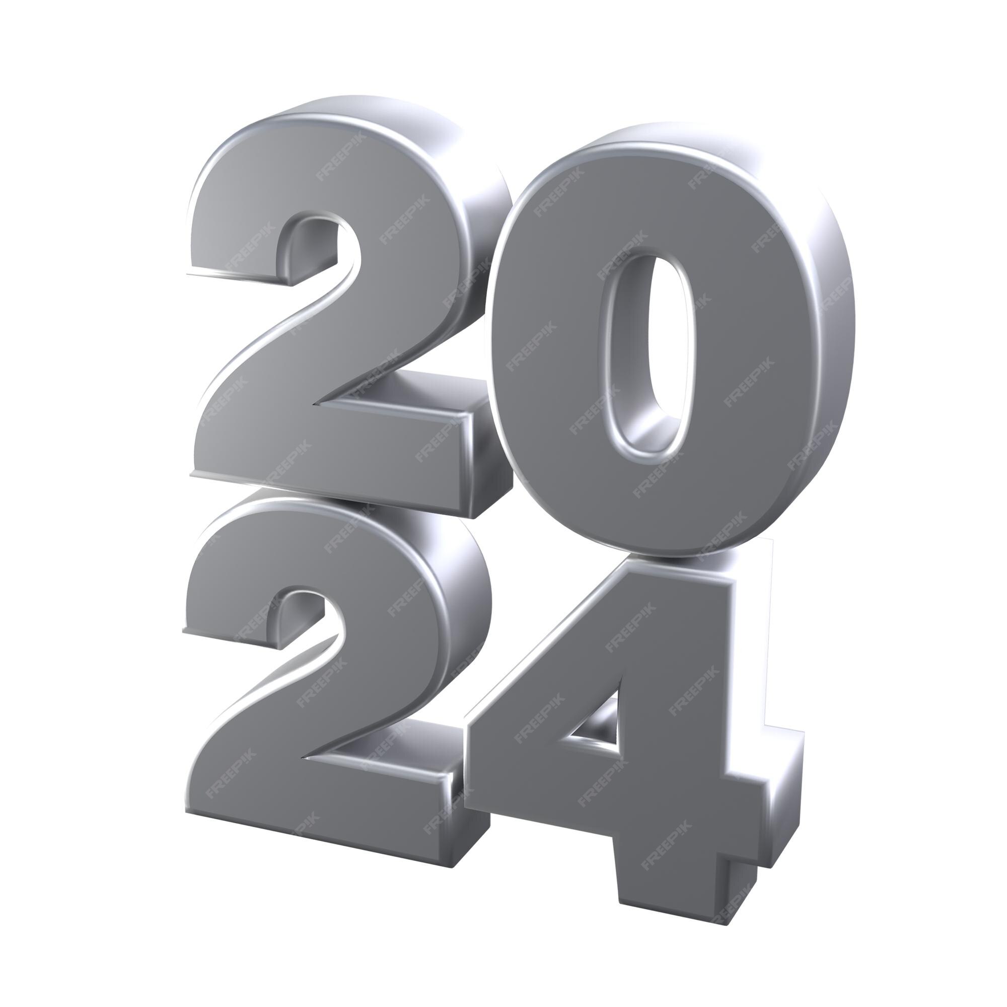 Números de plata 3d realistas 2024 aislados pgn transparente feliz año ... Números de plata 3d realistas 2024 aislados pgn transparente feliz año ...