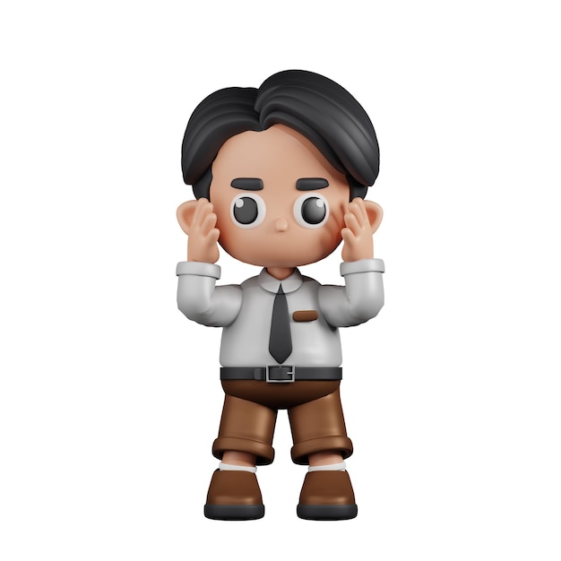 Personagem 3d Empresário Dizzy Pose Psd Premium