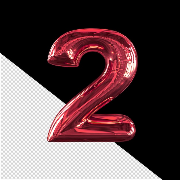 Symbole Gonflable Numéro 2 | PSD Premium Symbole Gonflable Numéro 2 | PSD Premium