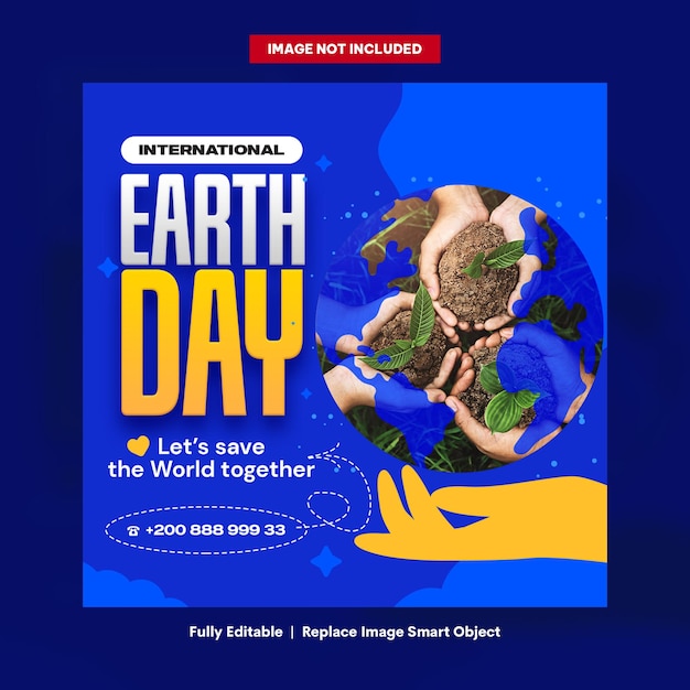 Um Pôster Para O Dia Da Terra Que Diz Vamos Salvar O Mundo Juntos
