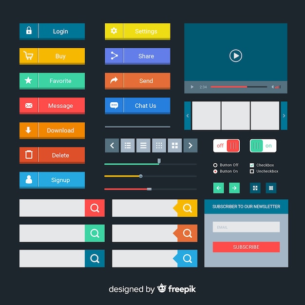 Collection de boutons de conception Web | Vecteur Gratuite Collection de boutons de conception Web | Vecteur Gratuite