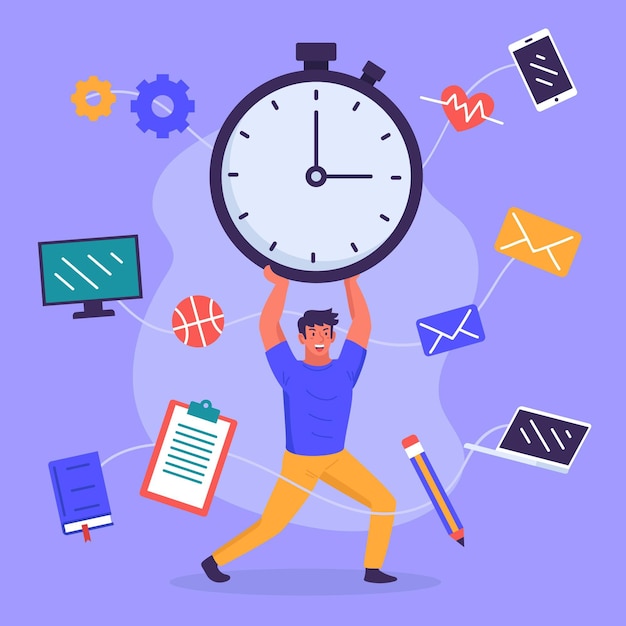 Concept de gestion du temps | Vecteur Gratuite Concept de gestion du temps | Vecteur Gratuite