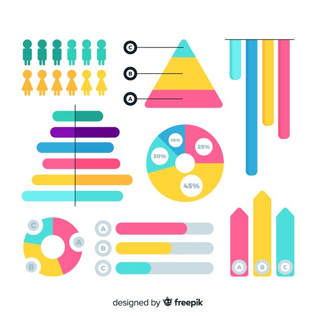 Ensemble D'éléments Infographiques | Vecteur Gratuite Ensemble D'éléments Infographiques | Vecteur Gratuite