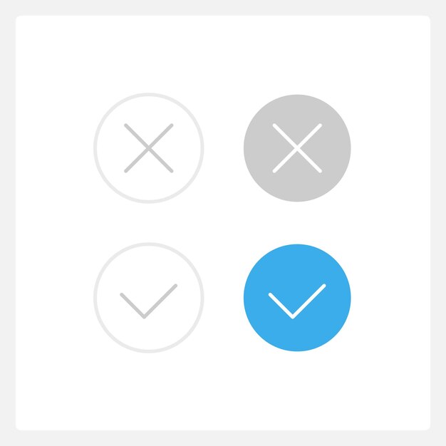Accepter et refuser le kit d'éléments d'interface utilisateur | Vecteur ... Accepter et refuser le kit d'éléments d'interface utilisateur | Vecteur ...