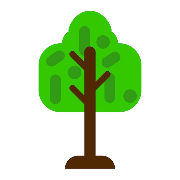 Un arbre vert avec un arbre vert sur fond blanc | Vecteur Premium Un arbre vert avec un arbre vert sur fond blanc | Vecteur Premium