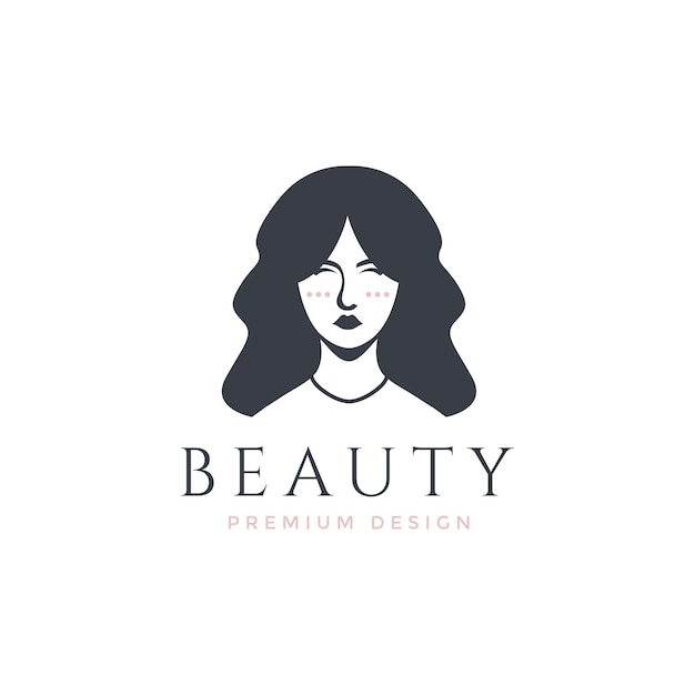 Beauté Femmes Visage Tête Corps Femme Féminine Maquillage Portrait Logo
