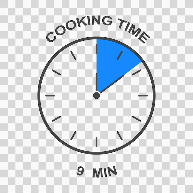 Cadran De L'horloge Avec Intervalle De Temps De 9 Minutes Icône Du ... Cadran De L'horloge Avec Intervalle De Temps De 9 Minutes Icône Du ...