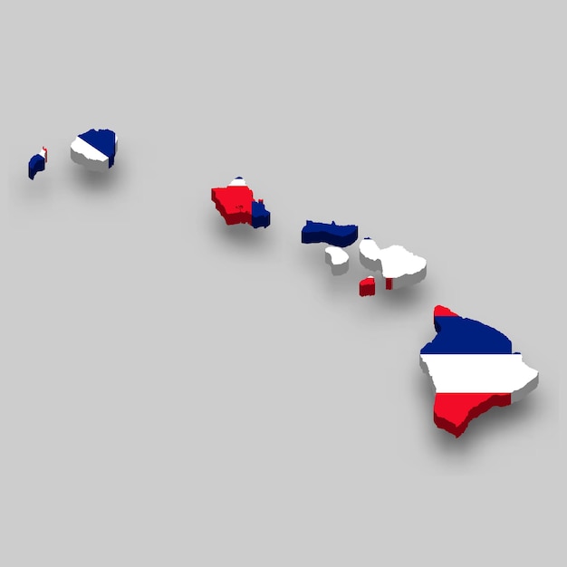 La Carte Isométrique 3d D'hawaï Est Un état Des états-unis | Vecteur ... La Carte Isométrique 3d D'hawaï Est Un état Des états-unis | Vecteur ...