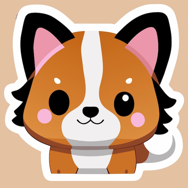 Chien Mignon Shiba Inu Chiot Doux Dessin Animé Dessiné à La Main ... Chien Mignon Shiba Inu Chiot Doux Dessin Animé Dessiné à La Main ...