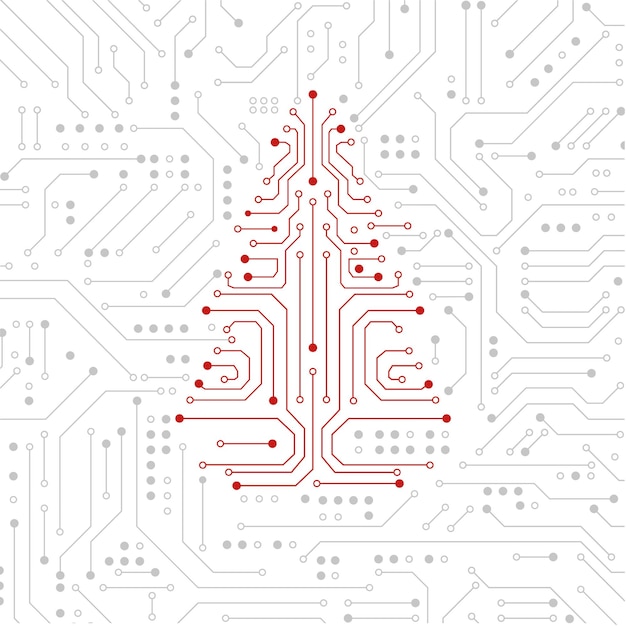 Circuit du sapin de Noël | Vecteur Premium Circuit du sapin de Noël | Vecteur Premium
