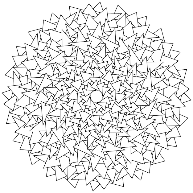 Coloriage Mandala De Nombreux Triangles Méditatifs Différents | Vecteur ... Coloriage Mandala De Nombreux Triangles Méditatifs Différents | Vecteur ...