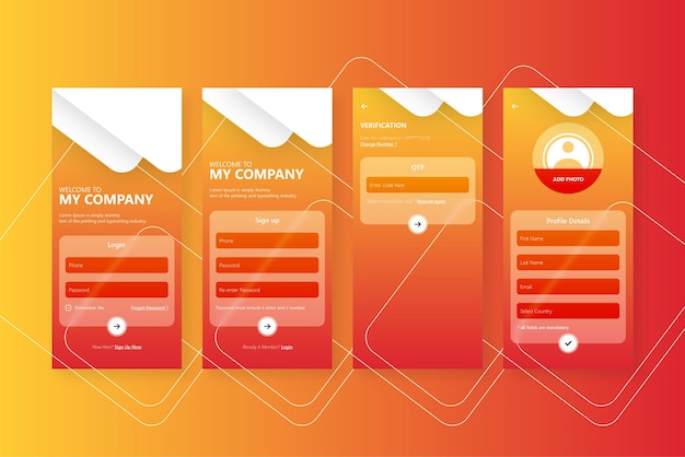 Conception de l'interface utilisateur de l'écran de connexion | Vecteur ... Conception de l'interface utilisateur de l'écran de connexion | Vecteur ...