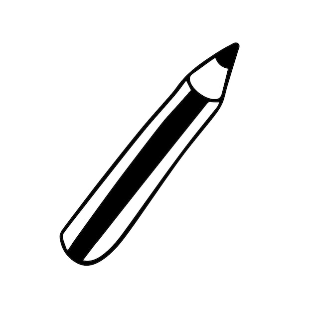 Crayon Avec Un Dessin En Caoutchouc Vecteur Premium