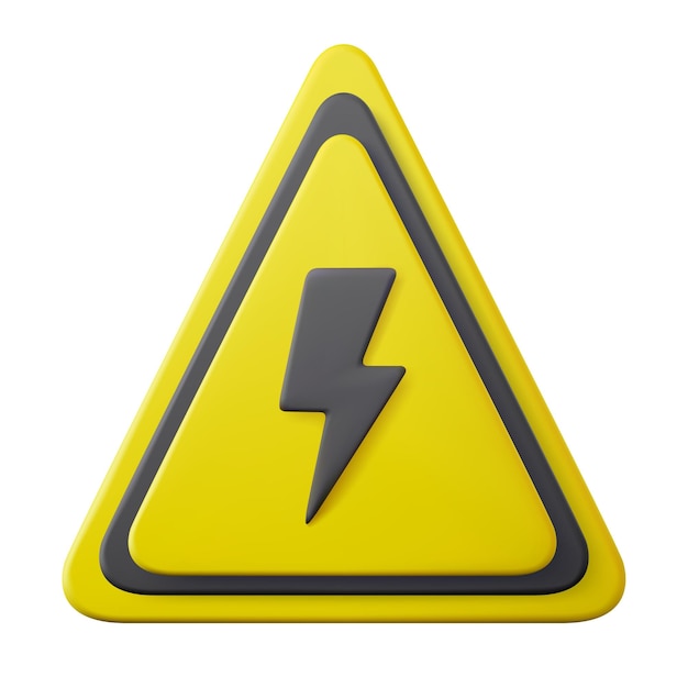 Danger D'icône Haute Tension 3d | Vecteur Premium Danger D'icône Haute Tension 3d | Vecteur Premium