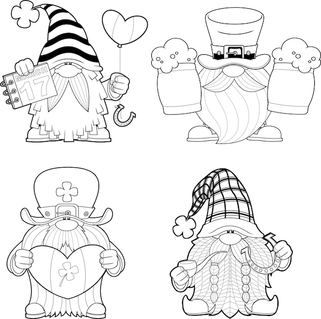 Décrit Les Personnages De Dessins Animés De Gnomes De La Saint-patrick ... Décrit Les Personnages De Dessins Animés De Gnomes De La Saint-patrick ...