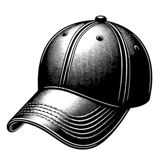 Un Dessin En Noir Et Blanc Dun Chapeau Avec Un Chapeau Dessus Vecteur Premium