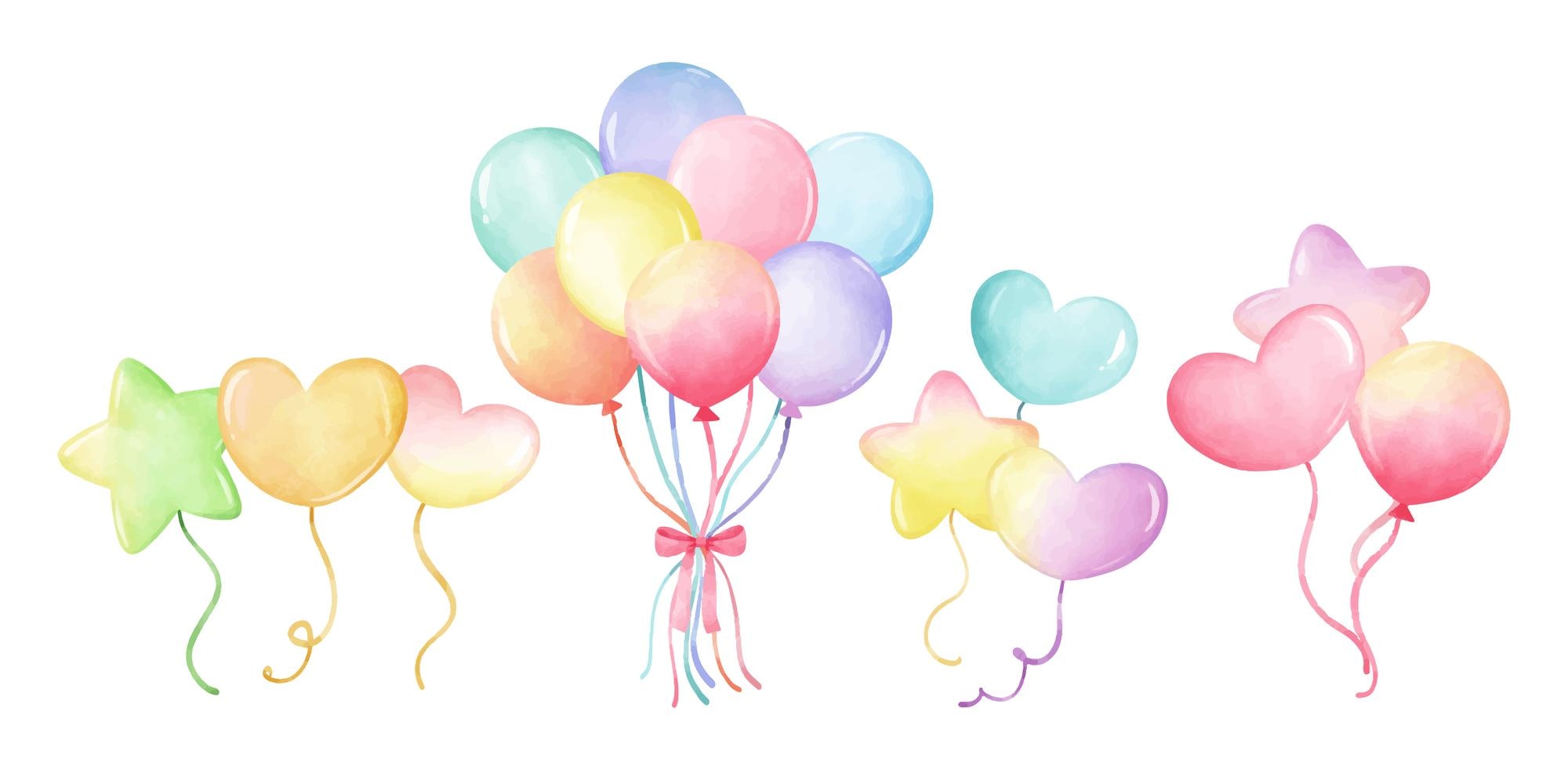 Dessiner des ballons pastel de collection d'illustration vectorielle ... Dessiner des ballons pastel de collection d'illustration vectorielle ...