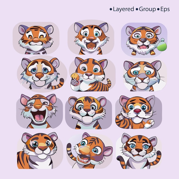 Différents types d'animaux sauvages tigres | Vecteur Premium généré à ... Différents types d'animaux sauvages tigres | Vecteur Premium généré à ...
