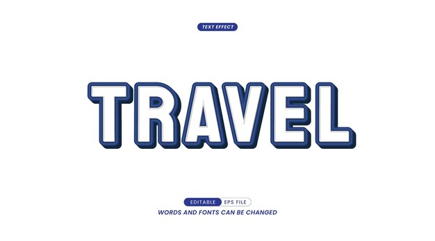 Effet De Texte De Voyage Vectoriel Modifiable | Vecteur Premium Effet De Texte De Voyage Vectoriel Modifiable | Vecteur Premium