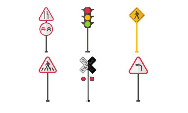Ensemble De Feux Ensemble De Panneaux De Signalisation Et De Feux De ... Ensemble De Feux Ensemble De Panneaux De Signalisation Et De Feux De ...