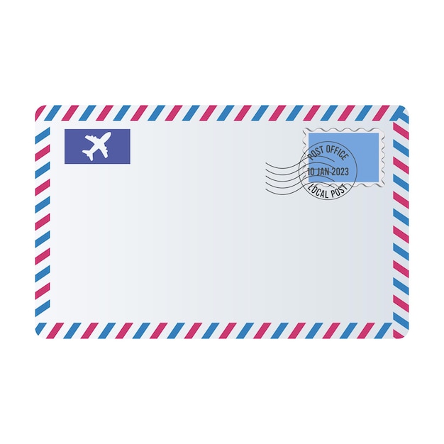 Enveloppe De Poste Aérienne Avec Timbres-poste | Vecteur Premium Enveloppe De Poste Aérienne Avec Timbres-poste | Vecteur Premium