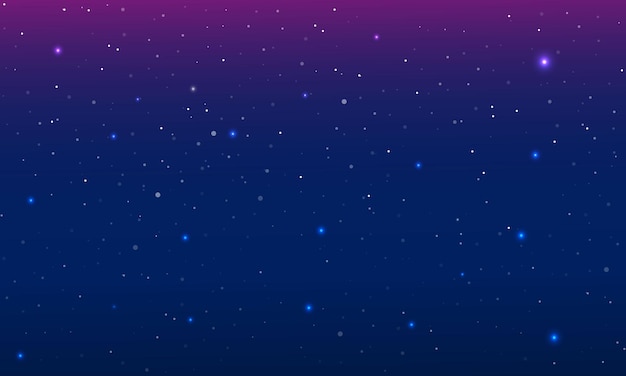 Étoiles Sur Fond De Ciel Nocturne Vecteur Premium