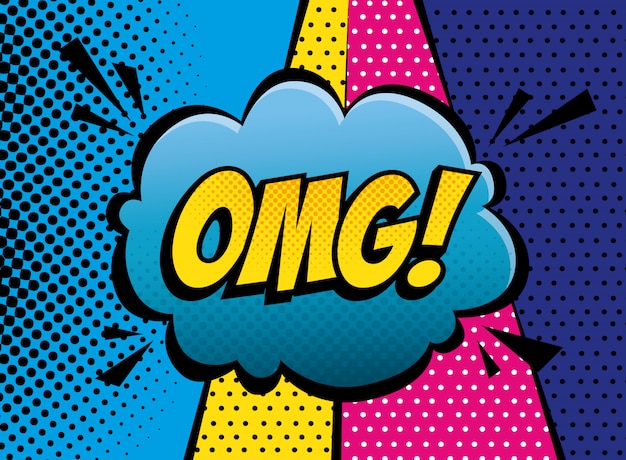 Expression Omg Style Pop Art | Vecteur Premium Expression Omg Style Pop Art | Vecteur Premium