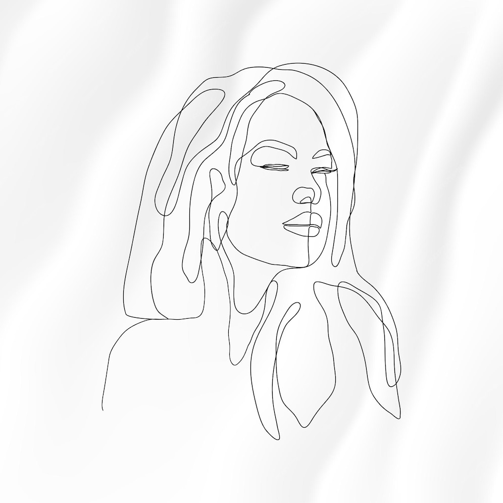 Femmes Minimales Visage Dessin Au Trait Dessin Continu Illustration ... Femmes Minimales Visage Dessin Au Trait Dessin Continu Illustration ...