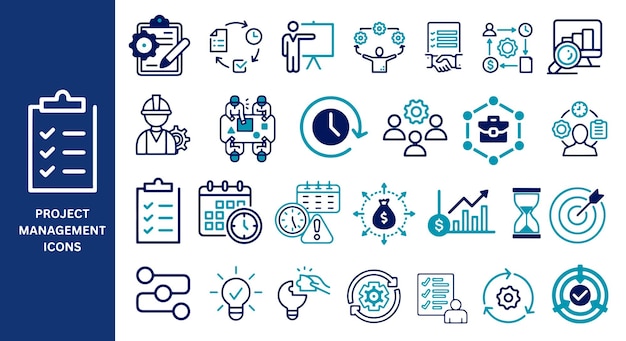 Gestion de projet Icon Set Ideas Planification de la gestion du temps ... Gestion de projet Icon Set Ideas Planification de la gestion du temps ...