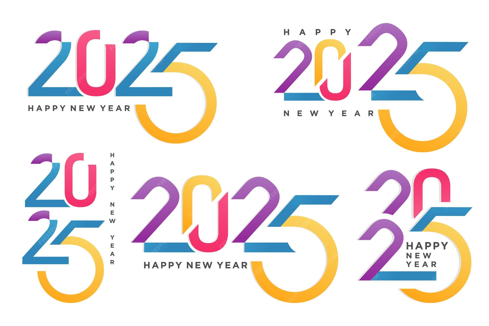 Grand Ensemble De 2024 Bonne Année Logo Conception De Texte 2025 Modèle ... Grand Ensemble De 2024 Bonne Année Logo Conception De Texte 2025 Modèle ...