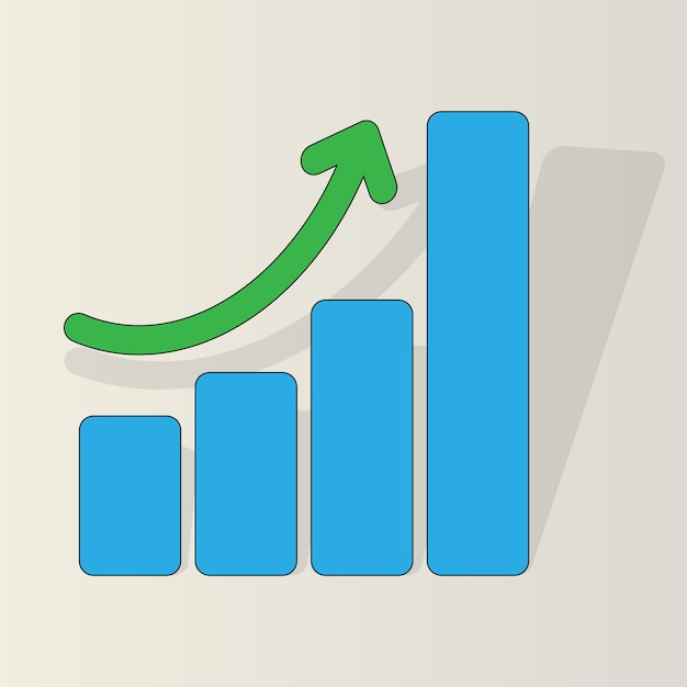 Graphique à Barres En Hausse | Vecteur Premium Graphique à Barres En Hausse | Vecteur Premium