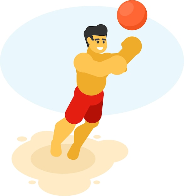 Homme Jouant Au Volley-ball Sur La Plage Isolée Sur Fond Transparent ... Homme Jouant Au Volley-ball Sur La Plage Isolée Sur Fond Transparent ...
