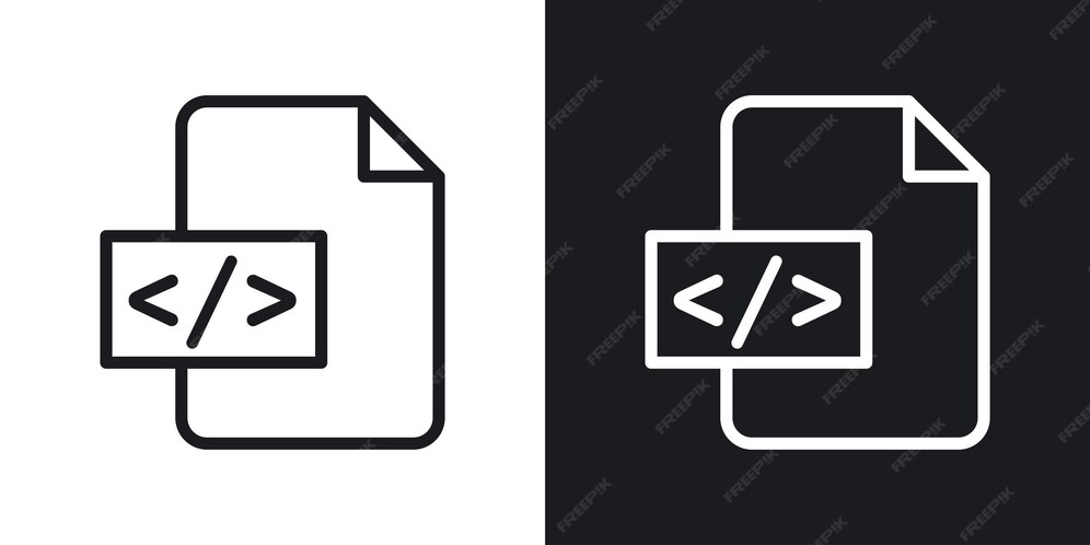 Html Script Icon Set Code Tag Et Web Programming Symbole Vectoriel Dans