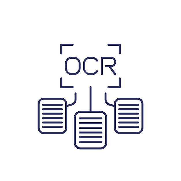 Icône De Ligne Ocr Reconnaissance Optique Des Caractères | Vecteur Premium Icône De Ligne Ocr Reconnaissance Optique Des Caractères | Vecteur Premium