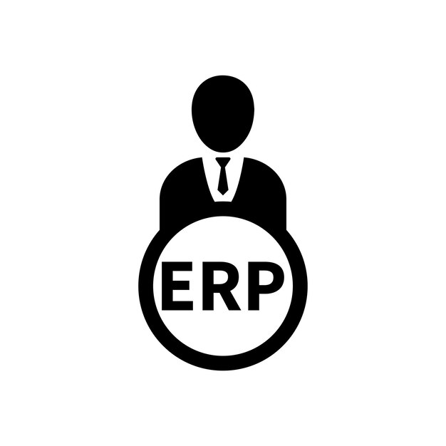 Icône Plate Humaine Avec Mot Erp Enterprise Resource Planning Erp Texte ... Icône Plate Humaine Avec Mot Erp Enterprise Resource Planning Erp Texte ...