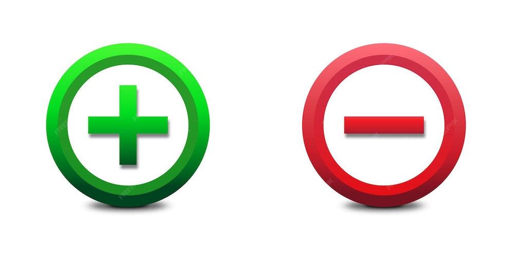 Icônes de signe plus et moins Vert plus et symbole moins rouge ... Icônes de signe plus et moins Vert plus et symbole moins rouge ...