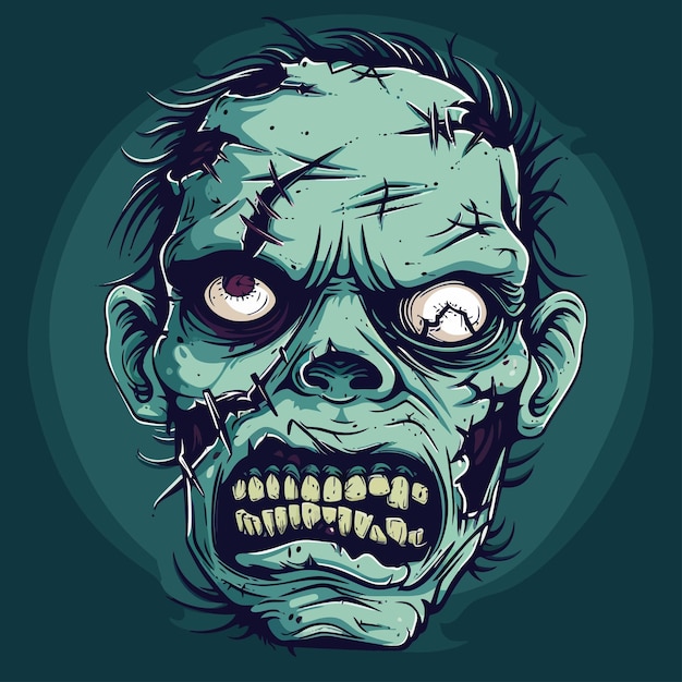 Illustration De Dessin Animé De Zombies Vecteur Premium